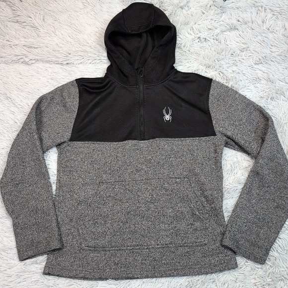 Spyder | Shirts | Spyder Sweatshirt Mens S Gray Hoodie Logo Pocket ...